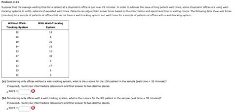 Solved Problem Suppose That The Average Waiting Time Chegg