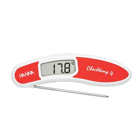 Checktemp® 4 Folding Thermometer For Raw Meat En 13485 Certified Red Hi151 100 Hanna
