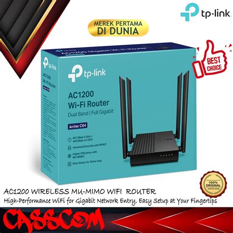 Jual Tp Link Archer C64 AC1200 Wireless MU MIMO WiFi Router TPLink Shopee Indonesia