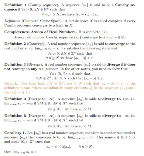 Solved Definition 1 Cauchy Sequence A Sequence {s} Is