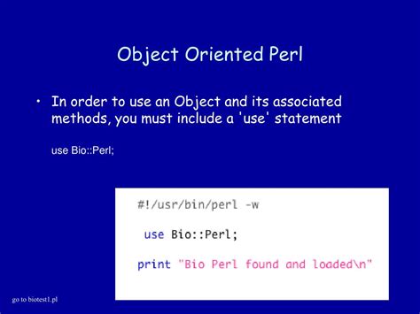 Ppt Object Oriented Perl Powerpoint Presentation Free Download Id