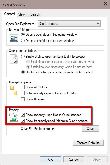 How To Remove Recently Used Files And Frequent Folders From Quick Access Windows Explorer