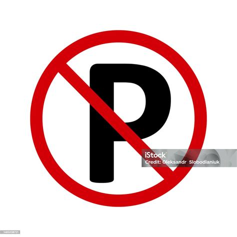 주차 표지판이 없습니다 금지 표지판 주차하지 마십시오 안쪽에는 원형과 P실루엣에 빨간색 줄이 그어져 있습니다 주차는 허용되지