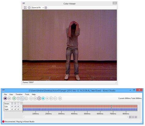 The Interface Of Kinect Studio Download Scientific Diagram