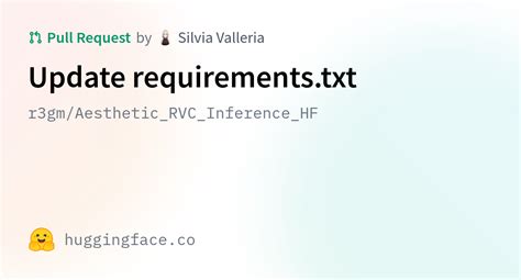 R3gmaestheticrvcinferencehf · Update Requirementstxt