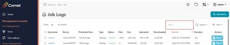 Managing Your Backups With Self Hosted Management Console Comet