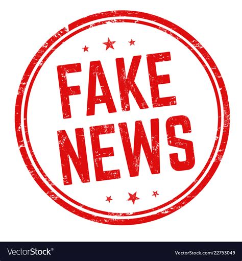 Fake News Sign Or Stamp Royalty Free Vector Image