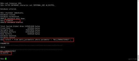 修改oracle修改成中文字符集，三张图搞定。51cto博客oracle 修改字符集