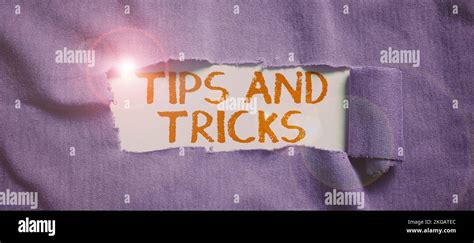 Sign Displaying Tips And Tricks Word Written On Suggestions To Make Things Easier Helpful