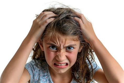 Frustrated Girl Scratching Head Premium Ai Generated Image