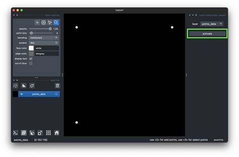 interactively position points napari threedee