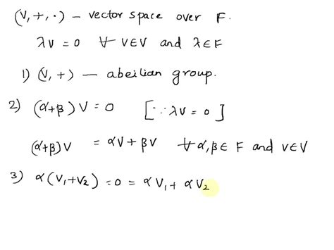 SOLVED Let V Be A Vector Space Over A Field F Such That V Contains At Least Two Distinct