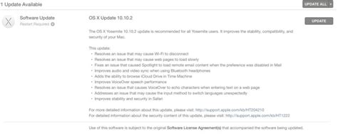 Os X Yosemite 10102 Released With Wi Fi Fix Icloud Driver Improved Voiceover Safari 803