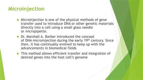Recombination Dna Technology Microinjection Pptx Biological Sciences Science
