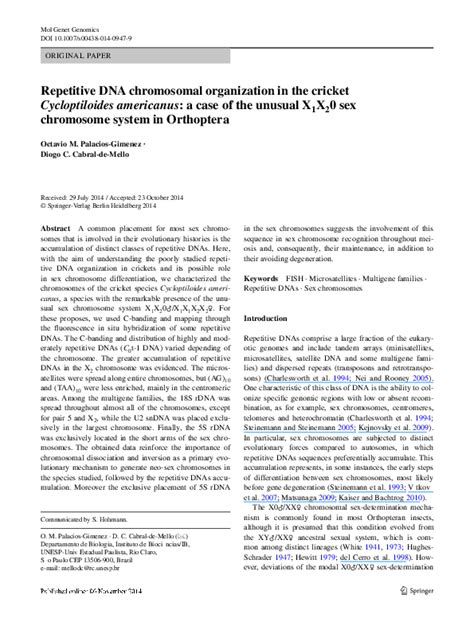 Pdf Tracking The Evolution Of Sex Chromosome Systems In Melanoplinae Grasshoppers Through