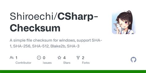 github shiroechi csharp checksum a simple file checksum for windows support sha 1 sha 256