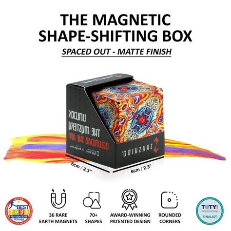 Shashibo Shape Shifting Box Award Winning Patented Fidget Cube W 36 Rare Earth Magnets