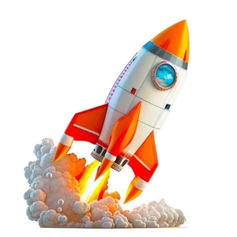 3d Space Rocket Vector Png Images 3d Render Space Roc