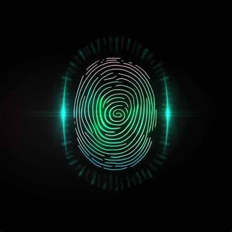 premium ai image fingerprint security access with biometrics