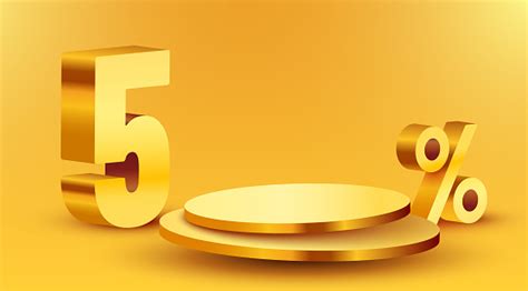 5 할인 크리에이티브 구성 할인 제품 프레젠테이션 모형 연단 판매 배너 및 포스터 3차원 형태에 대한 스톡 벡터 아트 및 기타 이미지 Istock