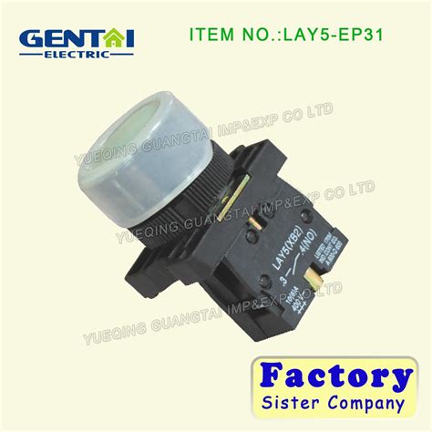 spring return push button switch with waterproof cap push button