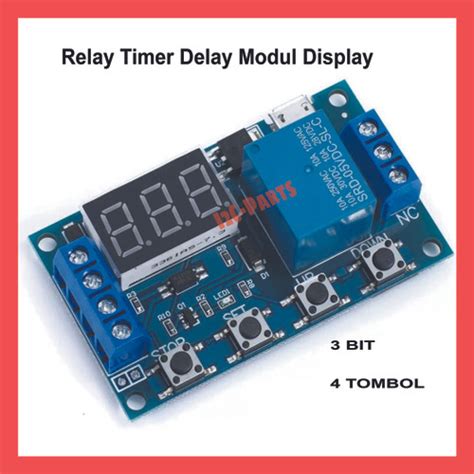 Jual Relay Timer Delay Display 4 Tombol 6 30V Digital DC Time Module