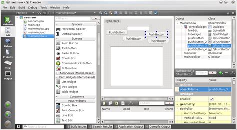 Grafické Programy V Qt 4 3 Qt Creator A Designer