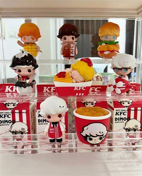 Complete Dimoo Kfc Set With Secret In Display Case Hobbies And Toys Toys And Games On Carousell
