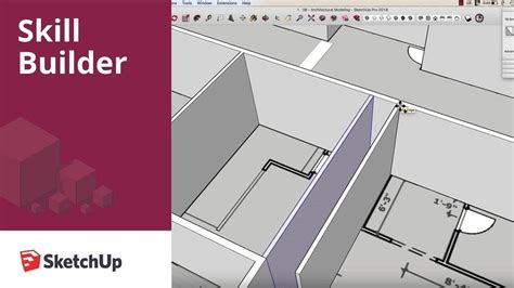 Drawing Interior Walls In SketchUp Skill Builder YouTube