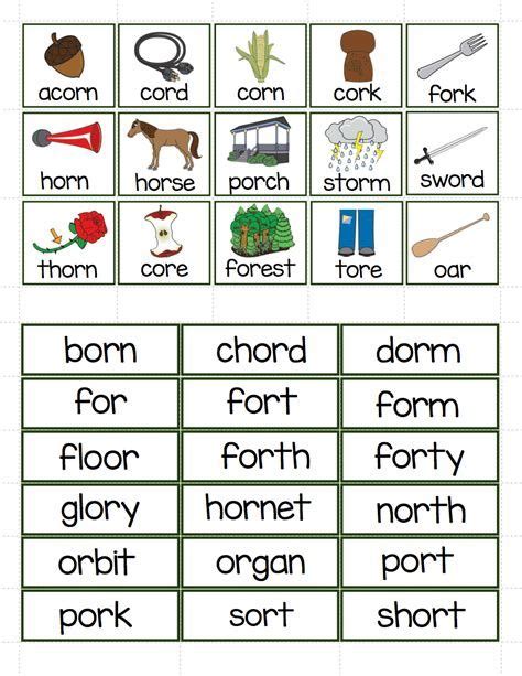 Ore Phonics Worksheet