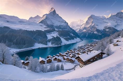 Premium Photo Winter Wonderland In Grindelwald Switzerland