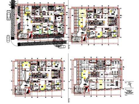 Hotel Building Structure Interior Detail 2d View Cad Block Layout Autocad File Artofit