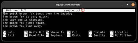 Nano Editor Basic Commands Nano Editor Basic Commands