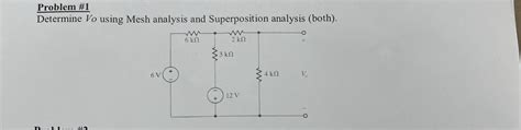 Solved Problem 1determine Vo Using Mesh Analysis And