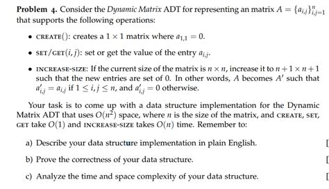 Solved An Matrix A A J I J Problem Consider The Chegg