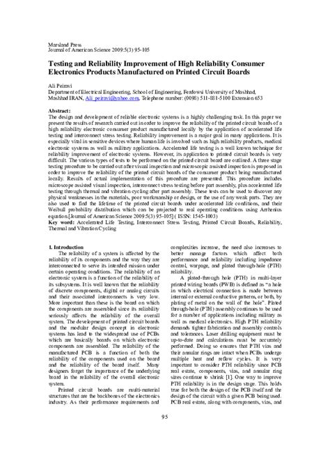 Pdf Testing And Reliability Improvement Of High Reliability Consumer Electronics Products