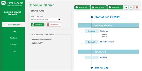 Daily Schedule Planner Excel Template Excel Wonders Amazing Excel
