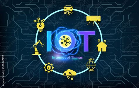 Internet Of Things Iot And Networking Concept For Connected Devices Spider Web Of Network