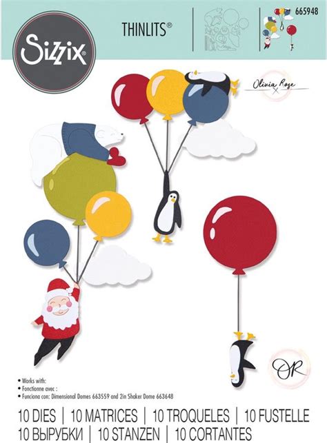 Sizzix Thinlits Die Set Festive Sky Party Bol
