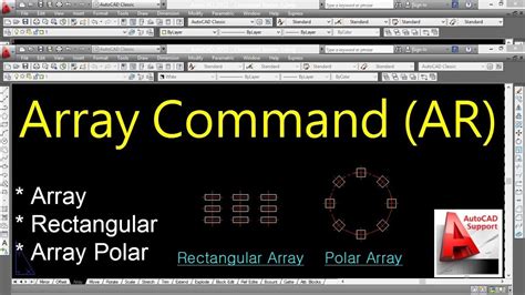 Array Command In Autocad Ii Hindi Ii Urdu Tutorial Youtube