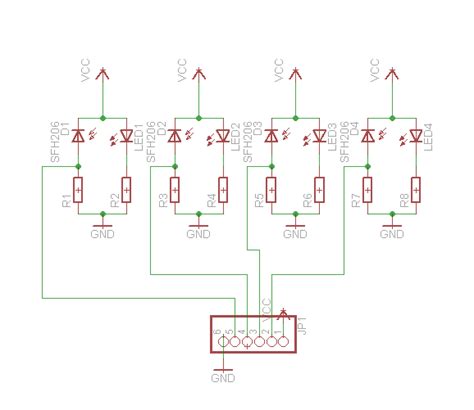 Rangkaian Sensor Garis Photodiode Phototransistor