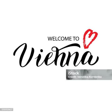 비엔나 환영 문자 엽서 여행사 타이포그래피 배너 기념품 자석 티셔츠 포스터 디자인 벡터 Eps 10 빈 오스트리아에 대한 스톡 벡터 아트 및 기타 이미지 Istock