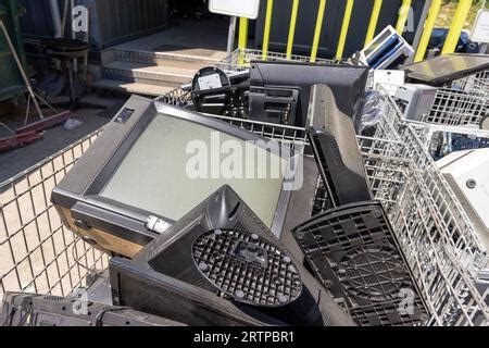 Electrical And Electronic Waste Disposed Of In A Recycling Center Close Up Shot E Waste