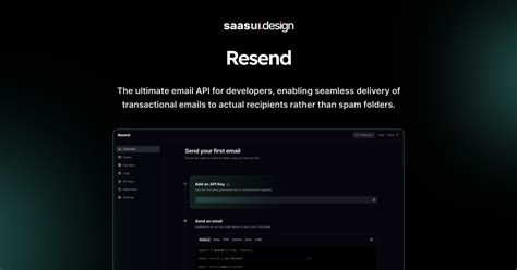 Resend Ui Ux Design Saas Application Design Saas Ui
