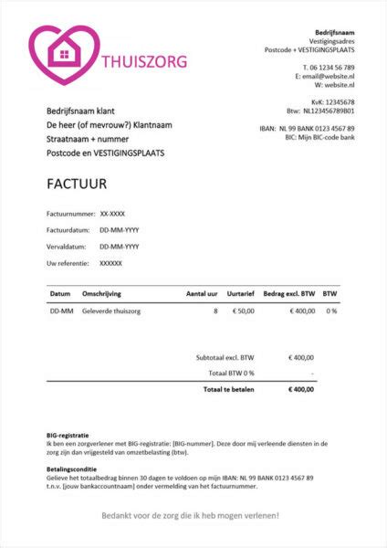 20 Gratis Factuur Voorbeelden Zo Moet Je Factuur Eruit Zien