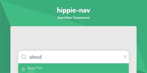Hippie Nav Searchbar Component Made With Vuejs