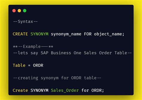 How To Use Synonyms In Sql Triove Posted On The Topic Linkedin
