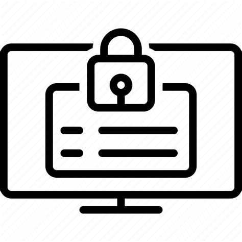 Accessed Closed Password Safety Secure Computer Cyber Security Icon Download On Iconfinder