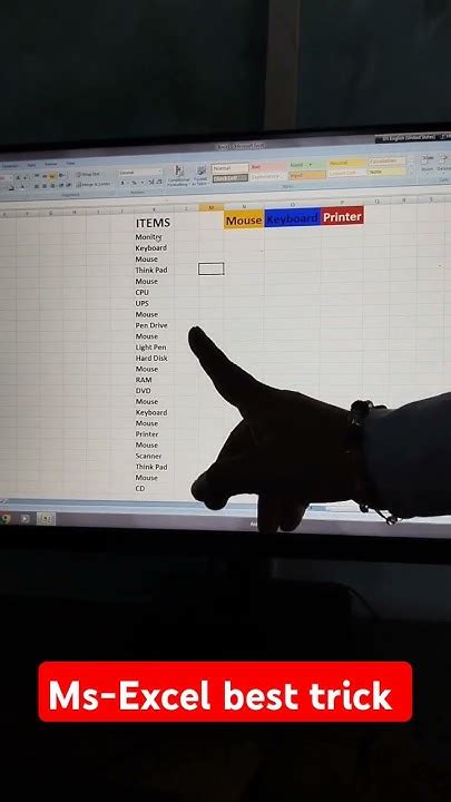 Ms Excel Best Trick Youtubeshorts Short Exceltricks Video Youtube