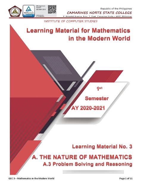 bsit 1a learning material no 3 problem solving and reasoning answers download free pdf